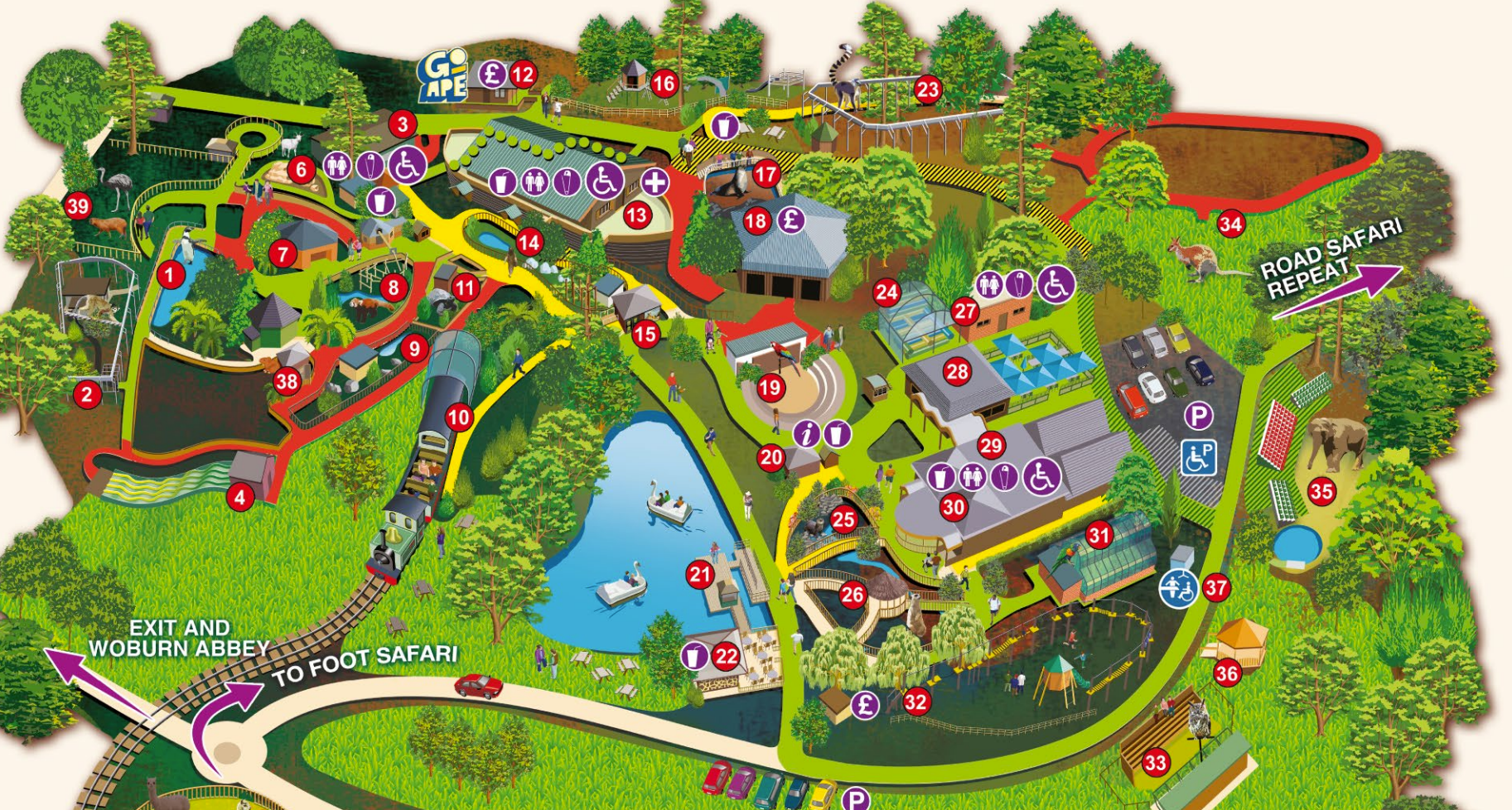 Accessibility Map | Woburn Safari Park