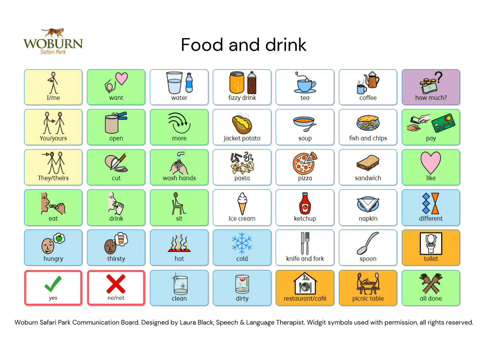 Communication Boards | Woburn Safari Park
