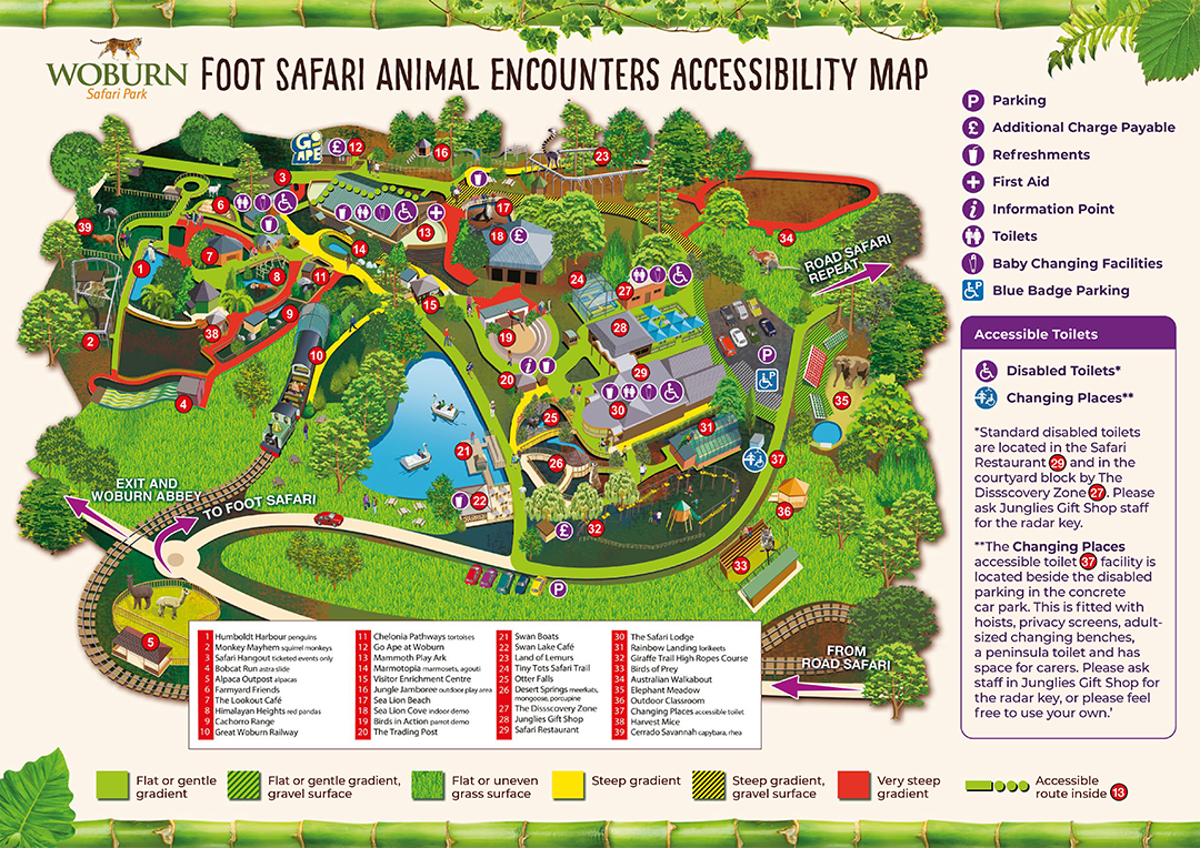 Accessibility Map | Woburn Safari Park