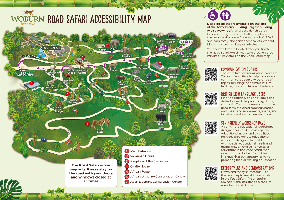 Accessibility Map | Woburn Safari Park
